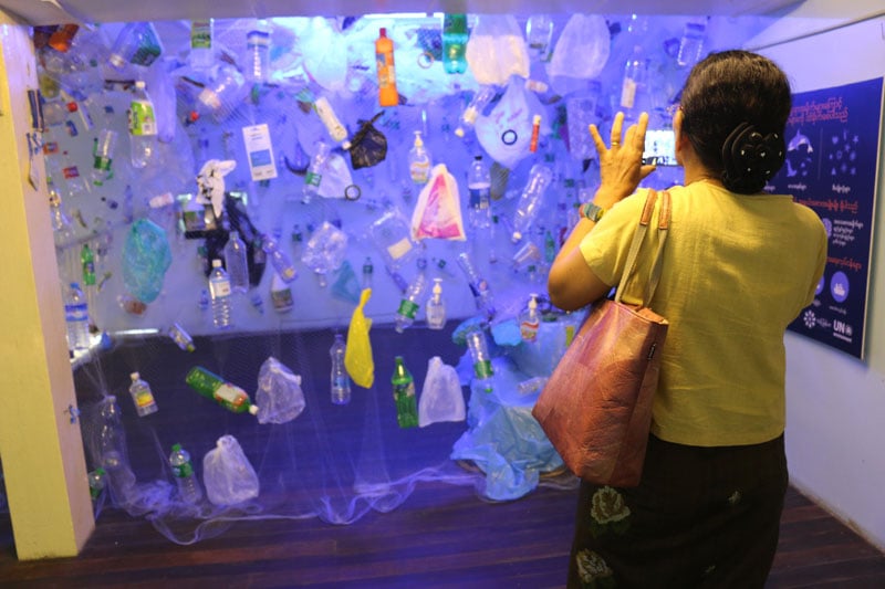 Art exhibition draws public attention to plastic pollution in waterways ...