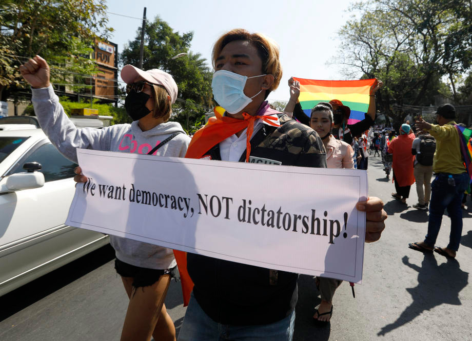 Rainbow 'revolution': Myanmar's LGBTQ activists march against military ...