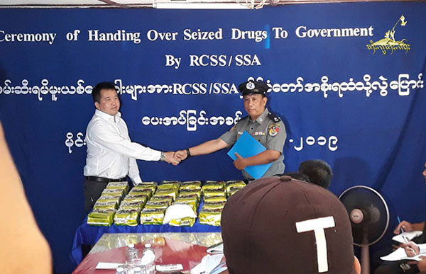 RCSS/SSA-S hand over confiscated Ice to local police | Mizzima Myanmar News and Insight