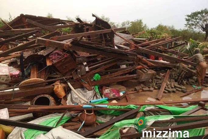 Strong winds destroy over 400 houses in Sagaing Region | Mizzima ...